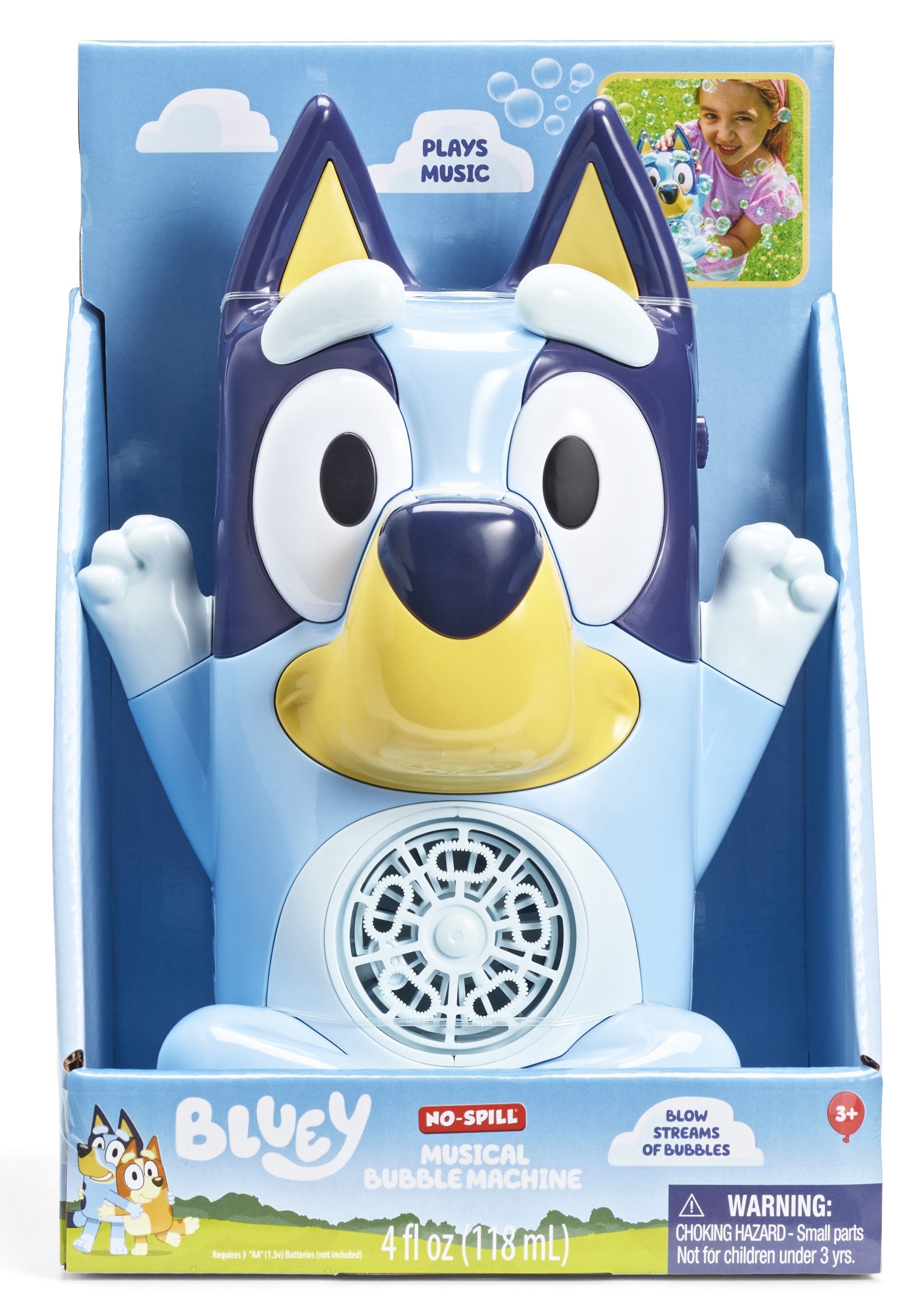 Bluey No Spill Musical Bubble Machine | Funky Monkey Toys